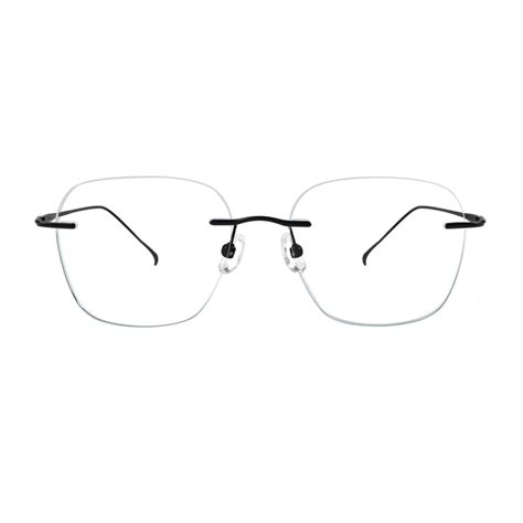 Prescription Eyeglasses Rimless Titanium Modern Rx Glasses Women Men