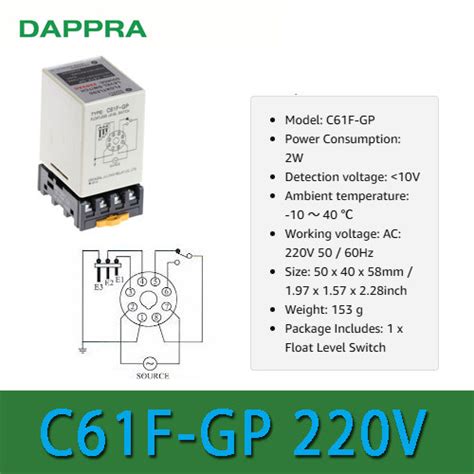 Jual C F GP C F GP AC V Floatless Level Relay Dangan Socket SD Jakarta Utara Toko