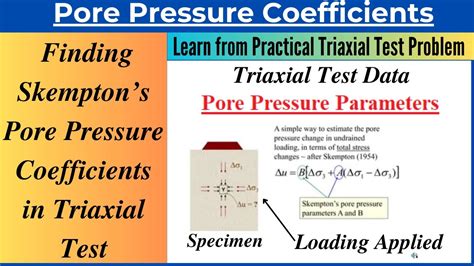 Finding Skemptons Pore Pressure Coefficients From Triaxial Test