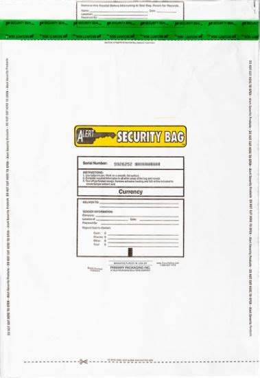 Opaque Alert Bank Deposit Bag 15 X 20 25cs Alert Security Products