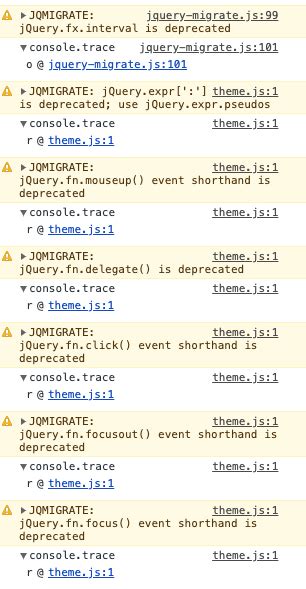 JQMIGRATE Is Deprecated In Console Appears Multiple Times Issue