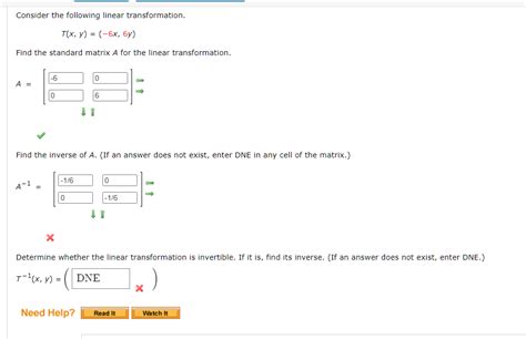 Solved Consider The Following Linear Transformation