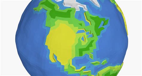 낮은 폴리 지구 3d 모델 19 Blend 3ds Dae Obj Free3d