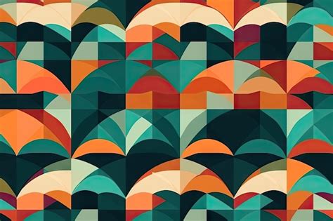 Seamless Pattern Abstract Geometric Premium Ai Generated Image