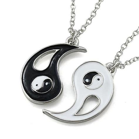 Stk Yin Yang Vedh Ng Halsk De Sort Hvid Par Ven Venskab Smykker Gaver Hfmqv Fyndiq