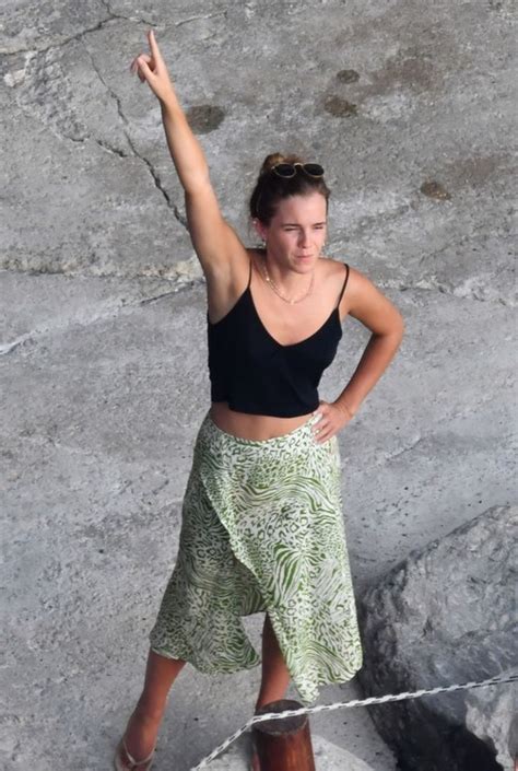 Emma Watson Updates EDIT X1 Emma Watson On The Beach In Positano Italy August 03 2020