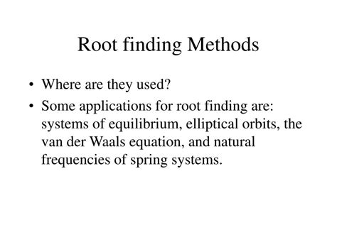 ppt root finding methods powerpoint presentation free download id