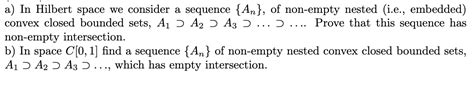 Solved A In Hilbert Space We Consider A Sequence An Of