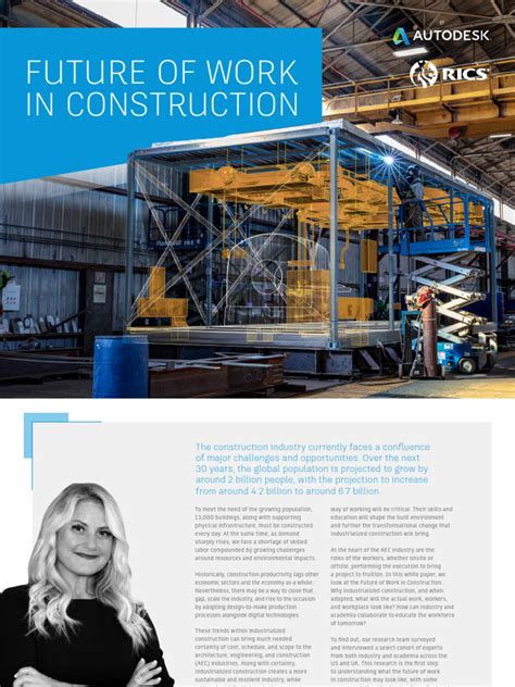 Autodesk Future Of Construction Whitepaperconstruction Pdf Automation Internet Of Things