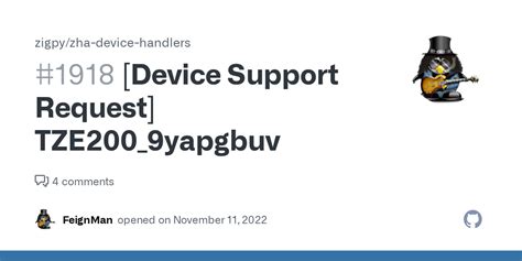 Device Support Request Tze2009yapgbuv · Issue 1918 · Zigpyzha Device Handlers · Github