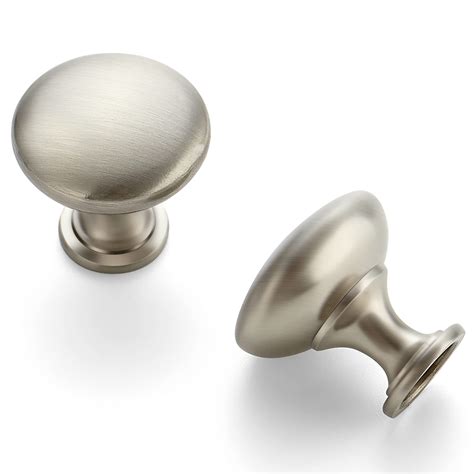 Ravinte 1 Pack Brushed Nickel Round Zinc Cabinet Knobs For Kitchen Bathroom Closet Dresser
