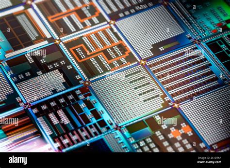 Silicon Semiconductor Wafer Close Up In Electronics A Wafer Also Called A Slice Or Substrate