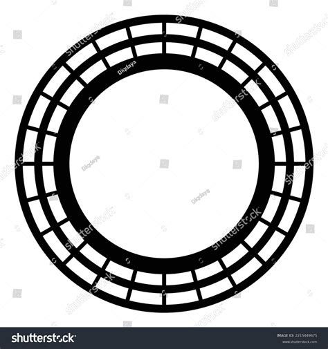 Circle Outline Pattern Border Frame Stock Vector Royalty Free