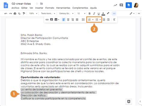 Crear Listas CustomGuide