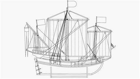 Caravel Ship 3d Print Model Model Turbosquid 1955931