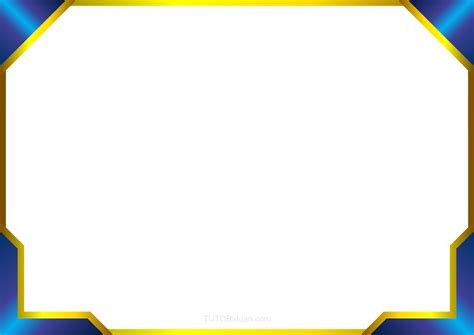 Simple Certificate Border Template With Blue Color Simple Certificate