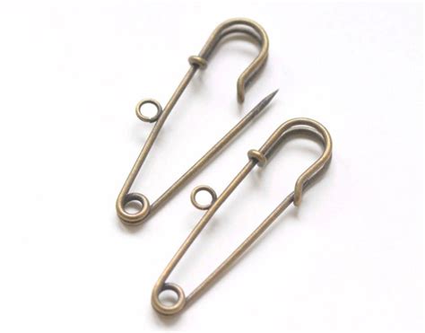 Safety Pin With Loop Photo Attachment Perfect Pendants Plus