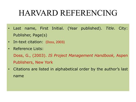 Harvard Style Of Reference Pptx