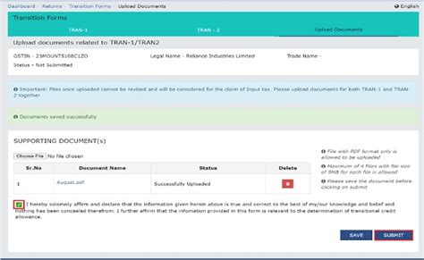 How To Upload Documents In Gst Transition Forms
