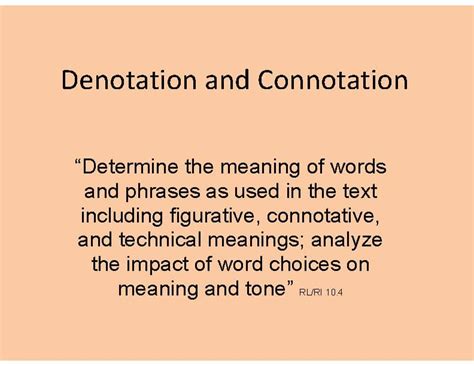 Connotation And Denotation Lecture Notes By Kcurriculum Creative Learning