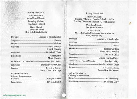 Church Program Templates Word 10 Examples Of Professional Templates