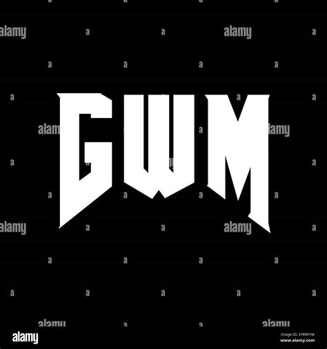 Gwm Letter Logo Für Technologieunternehmen Gwm Logo Design In Schwarz Weiß Farbkombination Gwm