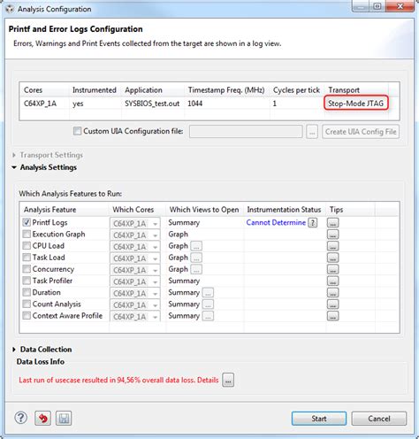Ccsv6 C6472 Stairstep Example Cant Get System Analyzer Output From