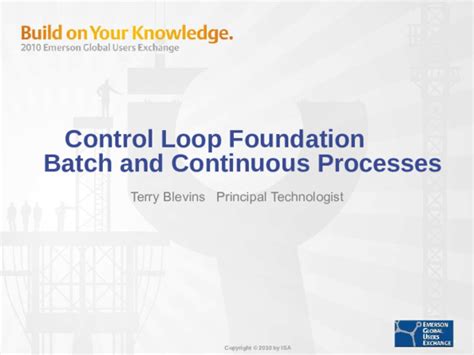 Pdf Control Loop Foundation Batch And Continuous Processes