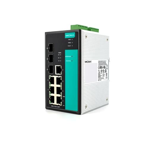 Eds 510a 3sfp Moxa 10 Port Managed Ethernet Switch W 7 10 100btx Ports And 3 Sfp Slots Moxa