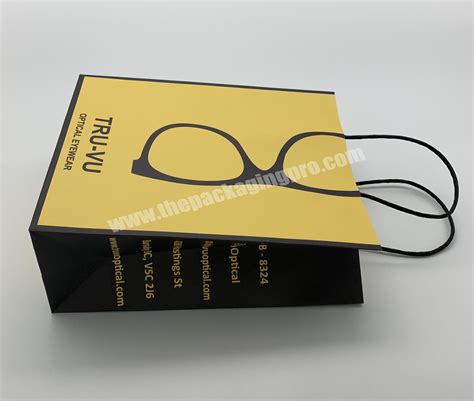 New Design Custom Recycled Eyeglasses Packaging Spectacles Paper Bag