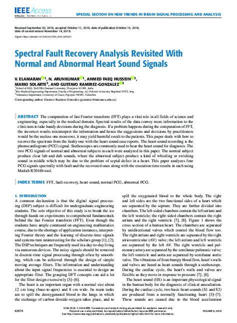 Pdf Spectral Fault Recovery Analysis Revisited With Normal And