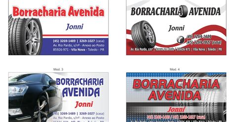 Portfólio De Marcos Wöhl Borracharia Avenida Cartão De Visita