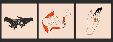 Premium Vector Set Of Three Sexual Gesture Hand Finger Simulating