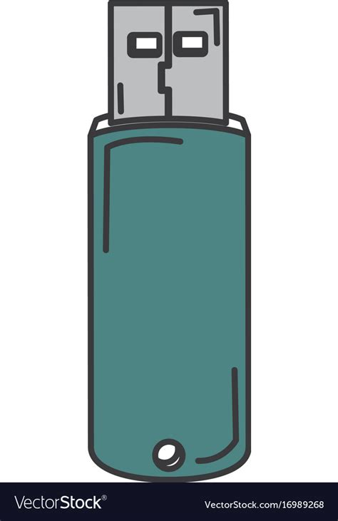 Usb Memory Isolated Icon Royalty Free Vector Image