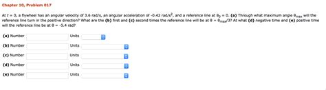 Solved Chapter Problem At T A Flywheel Has An Chegg