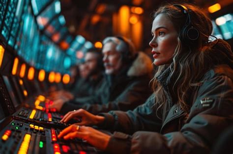 premium photo a team of programmers at a computer in the office