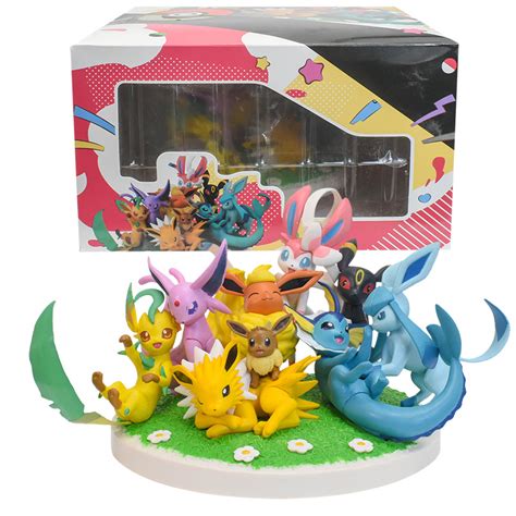 Pokemon Takara Tomy Eevee Eeveelution Flareon Vaporeon Anime Action
