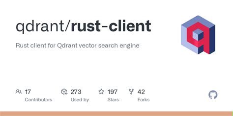 Github Qdrantrust Client Rust Client For Qdrant Vector Search Engine