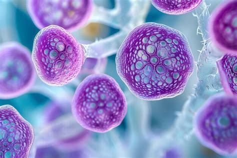 Premium Photo Microscopic Shot Of Cells Of Trees In A Colorful Cell View With Space Generative Ai