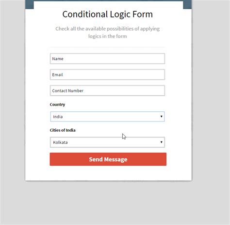 How To Apply Conditional Logic In Forms Formget