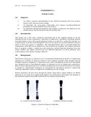 253129861 Experiment 1 Tensile Test Pdf MEC 291 Mechanics And Materials Lab EXPERIMENT 1