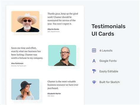 Testimonial Free UI Cards Theme UI