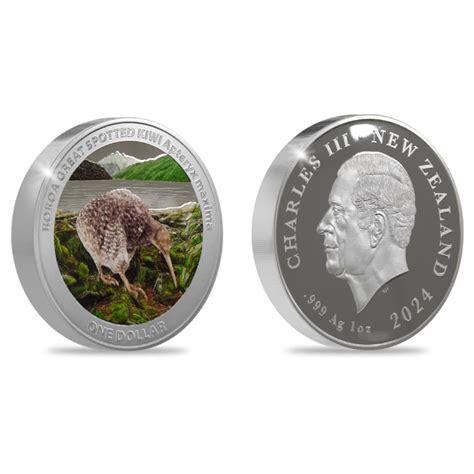 Kiwi Coloured 1 Oz Silver 2024 Proof Coin Metal Market Europe
