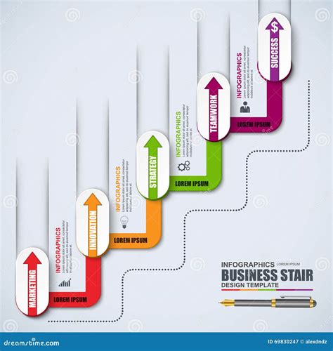 Infographic Linear Timeline Vector Design Template Stock Vector