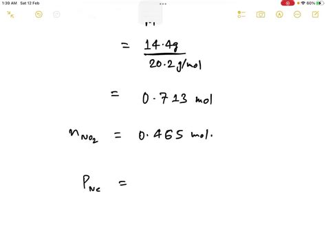 SOLVED A Flask Contains A Mixture Of Two Gases NO And Ne If The Flask Contains Mol Of