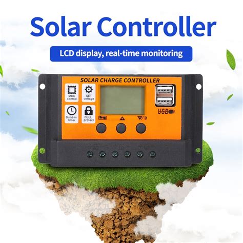 Jual Pwm Solar Charge Controller Lcd Display Dual Usb Output 12v 24v Shopee Indonesia