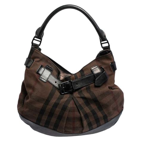 Vintage Authentic Burberry Brown Leather Shoulder Bag United Kingdom