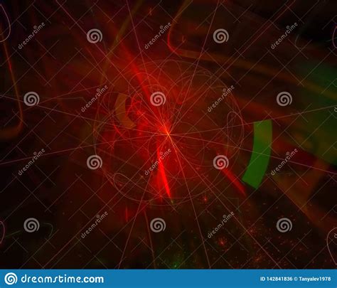 Abstract Digital Fractal Flow Curve Flame Card Vibrant Fantasy Template Design Render Motion