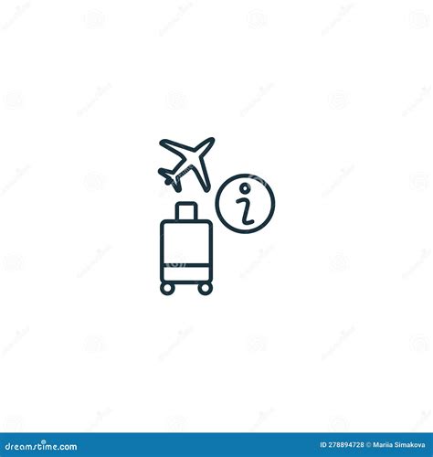 Tourist Information Icon Monochrome Simple Sign From Airport Elements Collection Stock