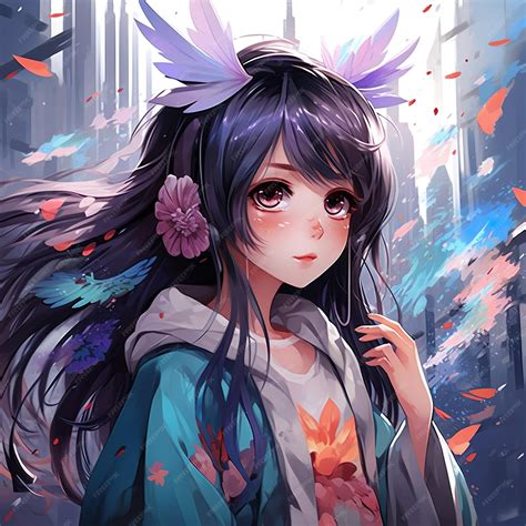 Premium Photo Close Up Shot Of Cute Kawai Anime Girl Generative Ai